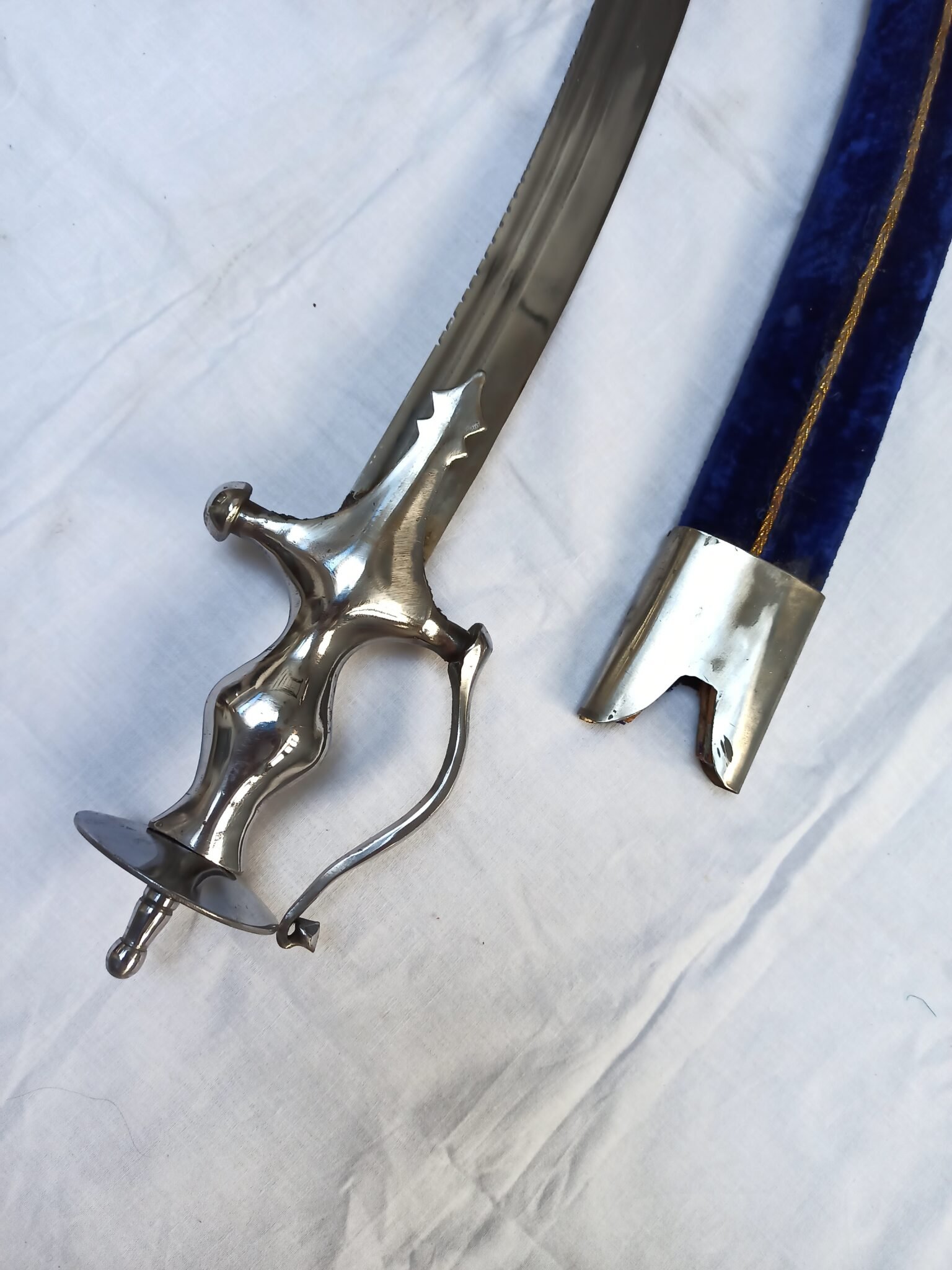 Punjabi Tega Sword Royal Blue | Best Wedding Sword | Smew