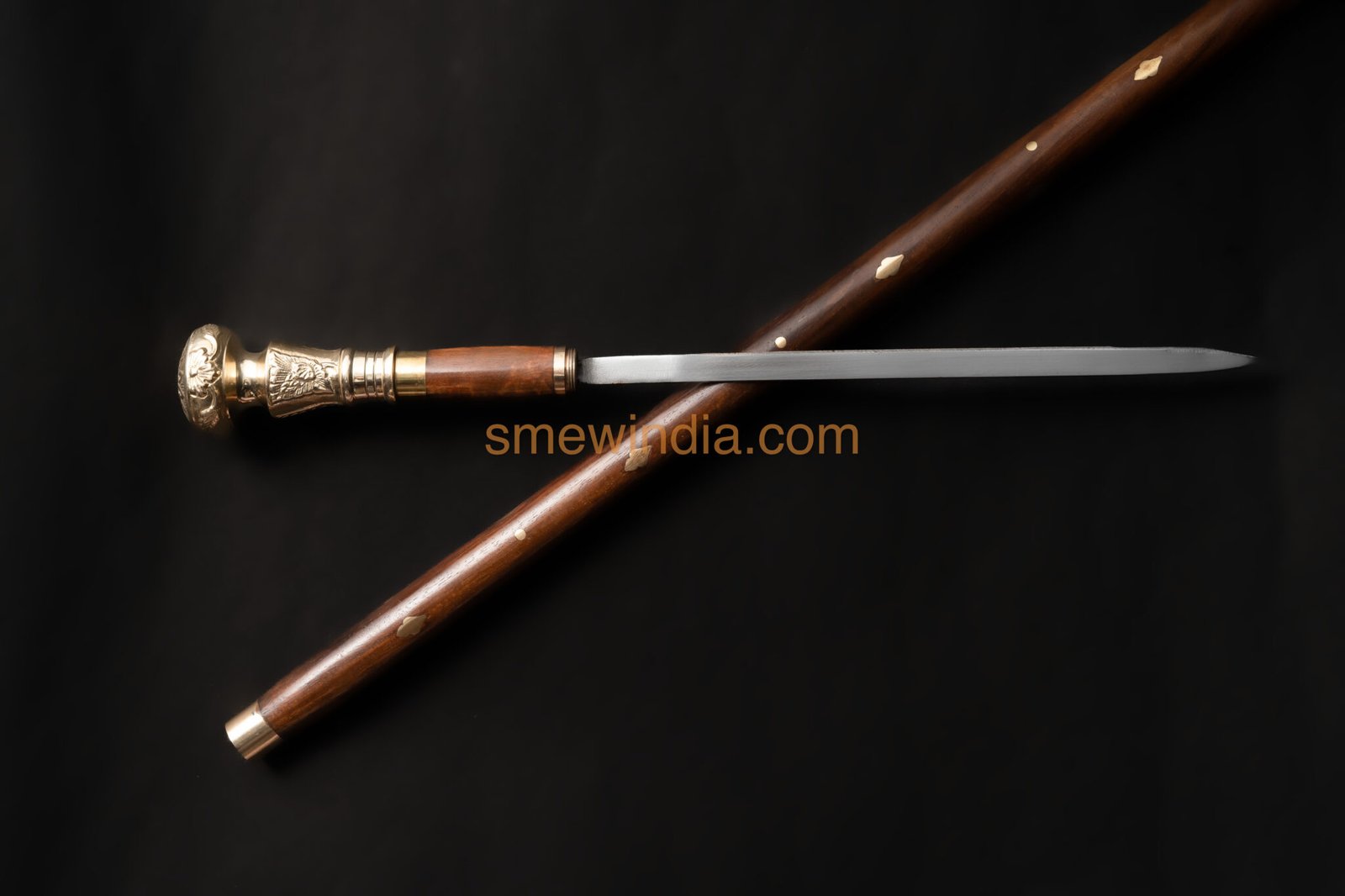 Buy Cane Sword: Dome-Shaped Top with Floral Motifs | Smew India
