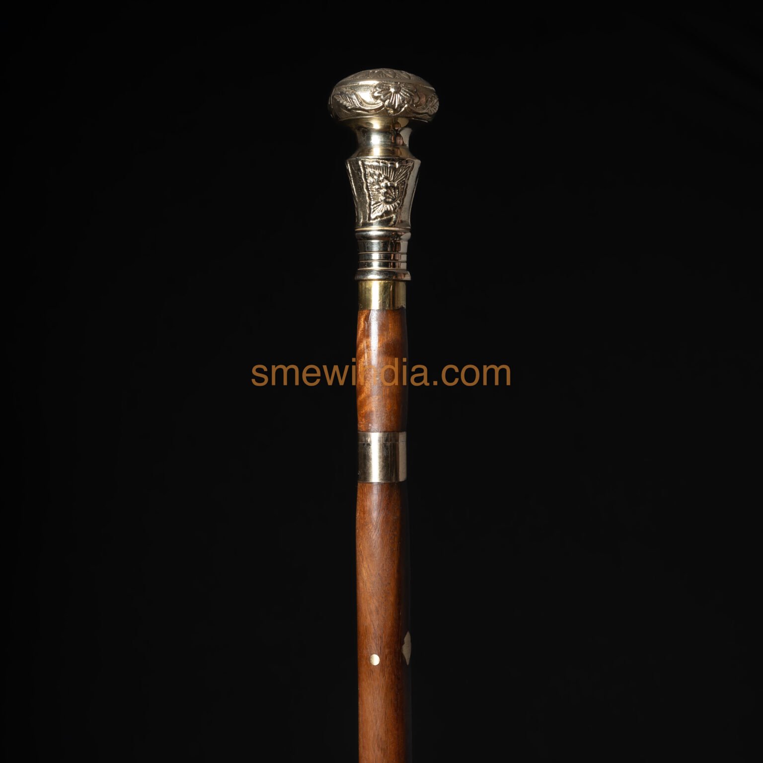 Buy Cane Sword: Dome-Shaped Top with Floral Motifs | Smew India